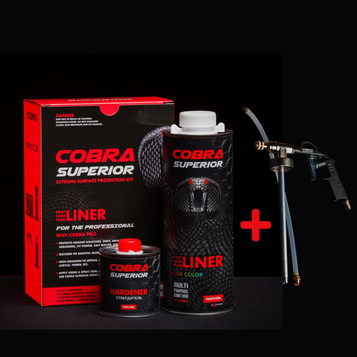 COBRA PRO TINTABLE All-in-One KIT - 800ml (Includes Superior Spray gun ...